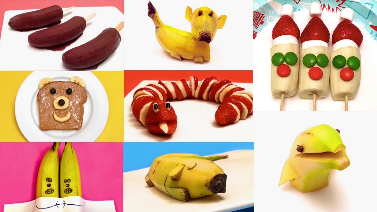 8 Fun Food Ideas Made with a Banana - YouTube