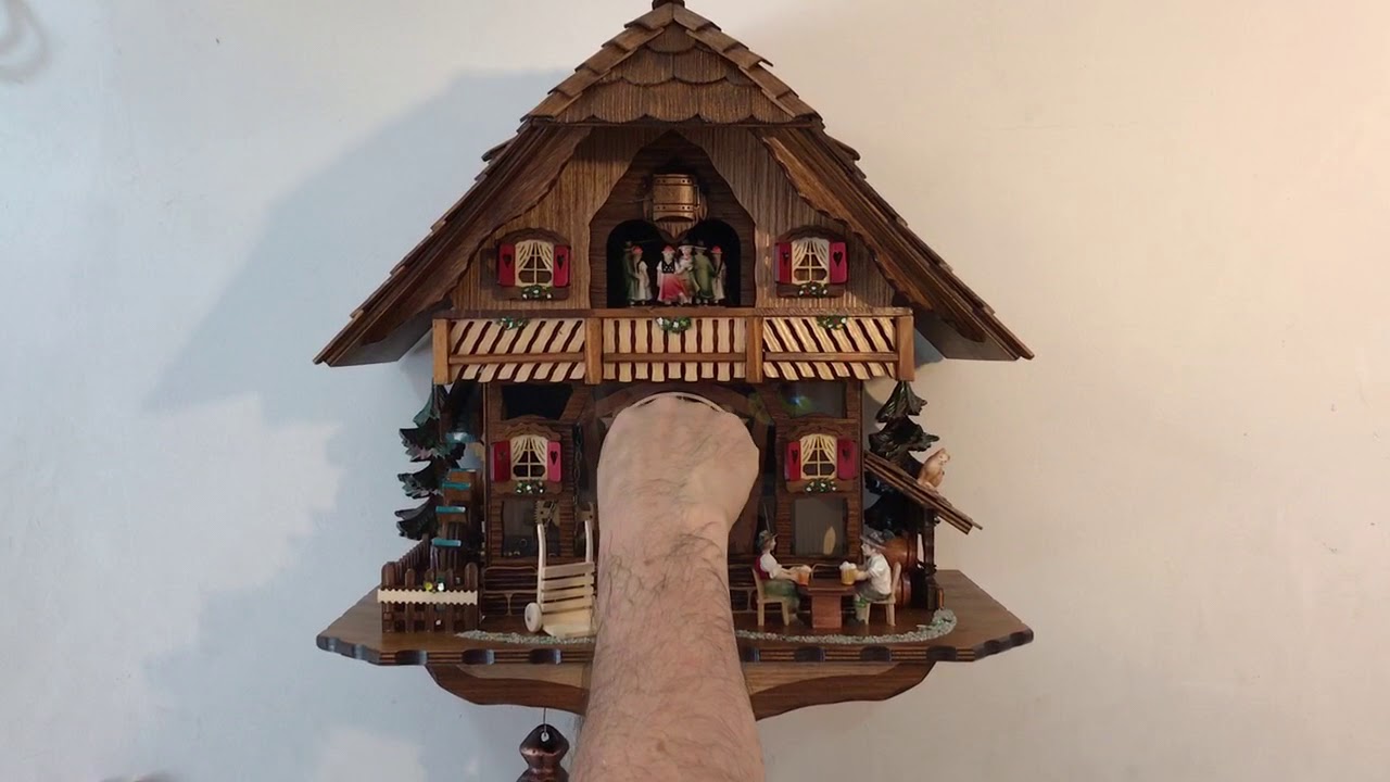 Cuckoo skeleton clock 8 day - YouTube