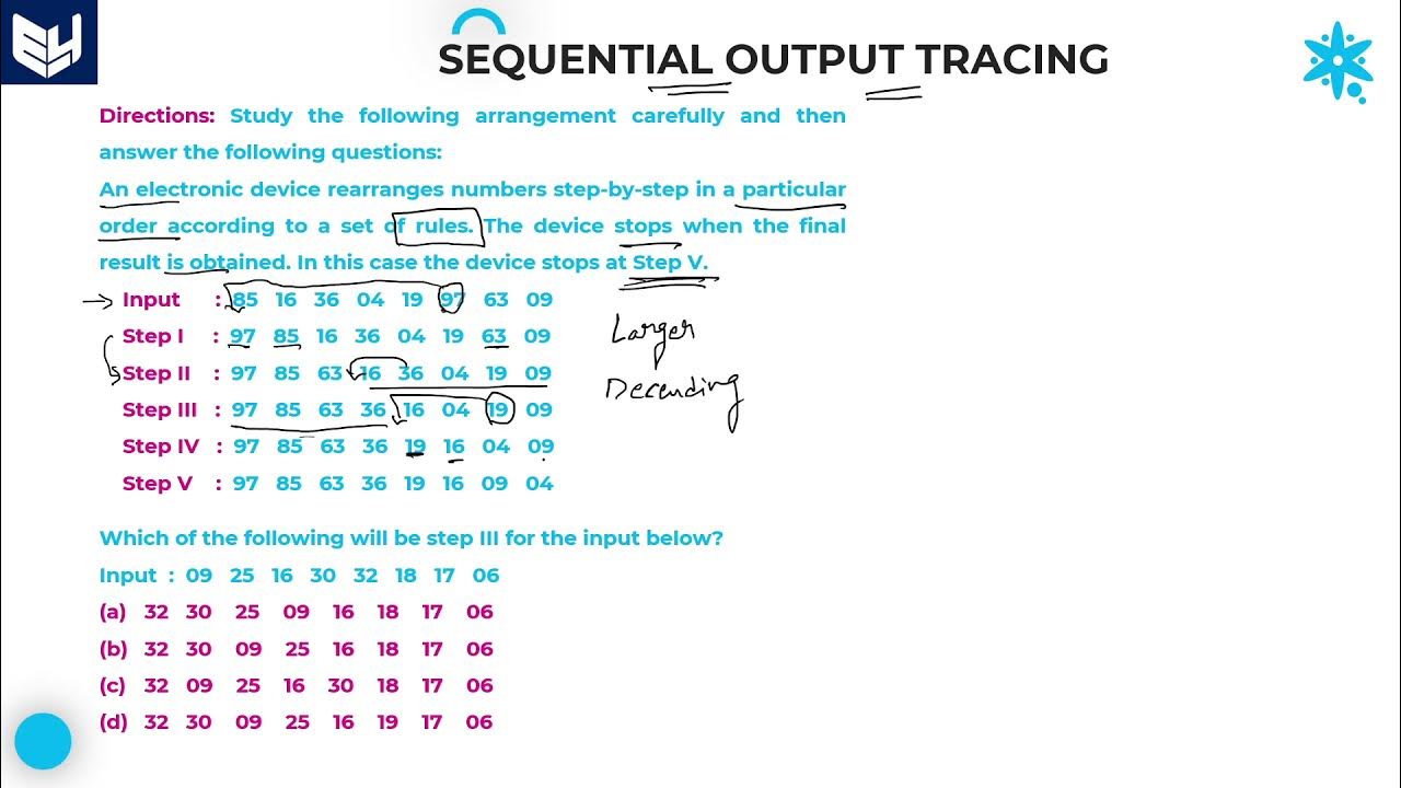 Sequential output tracing | Introduction | | Reasoning | Part- 01 | Bharath Kumar - YouTube