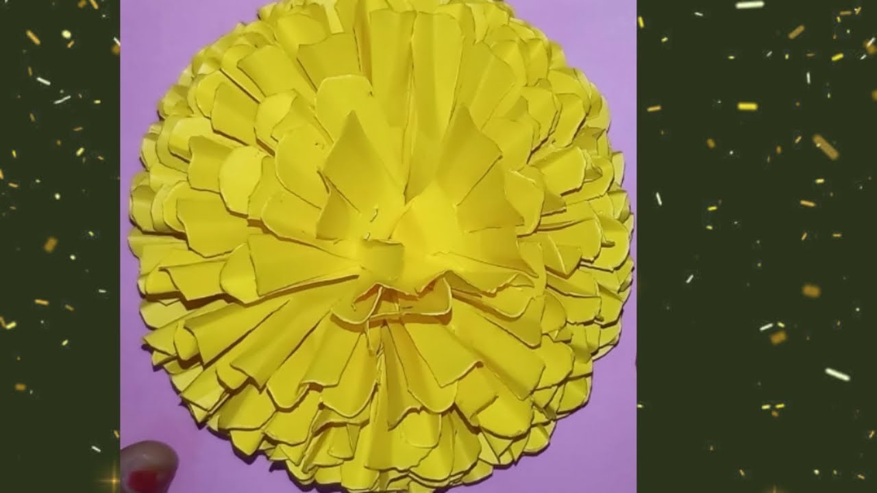How to make beautiful Marigold paper Flower step by step|DIY-awesome ...