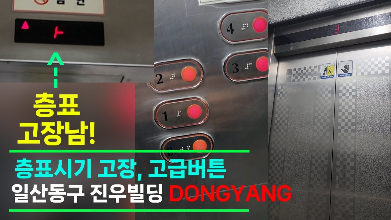 Advanced Button!, Error 1Fㅣ경기도 고양시 일산동구 진우빌딩 DongYang Traction Elevator Before Replacement - YouTube