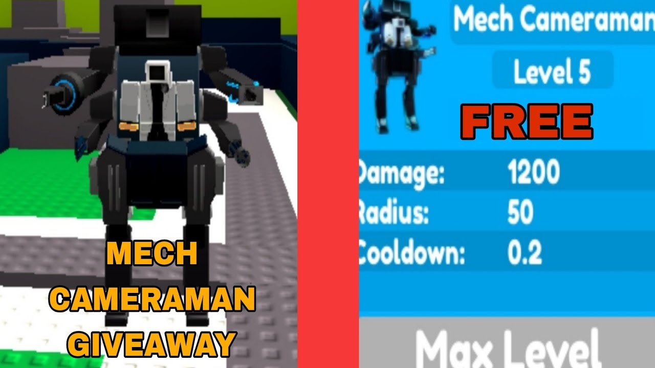 Mech cameraman giveaway (toilet tower defense) (ENDED) - YouTube