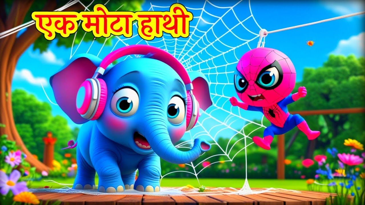 Ek Mota Hathi ||एक मोटा हाथी| Hindi Rhymes for Kids||Nursery Rhymes ...