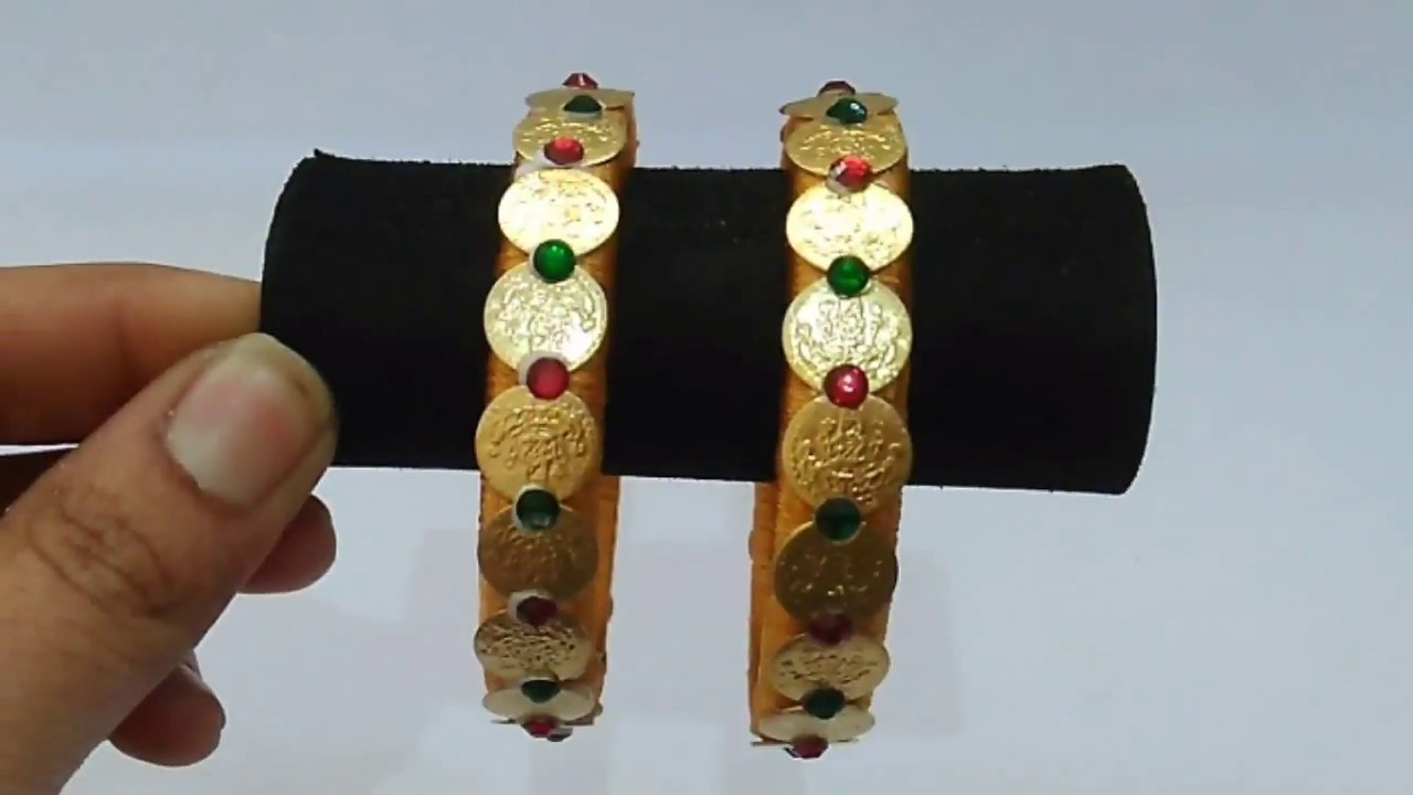 How to Make Traditional Bangles//Kasu Bangles//Laxmi Billala Bangles ...