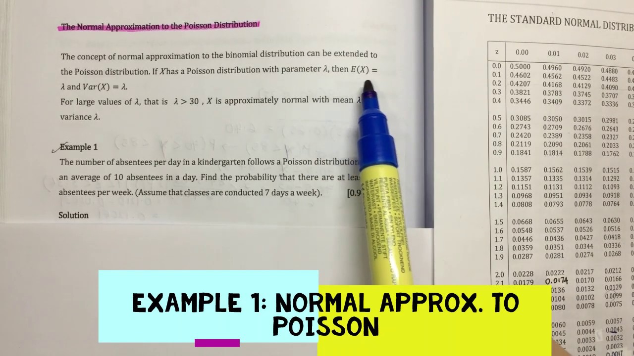 MAT0144 4.4 Example 1 Normal Approx to Poisson - YouTube