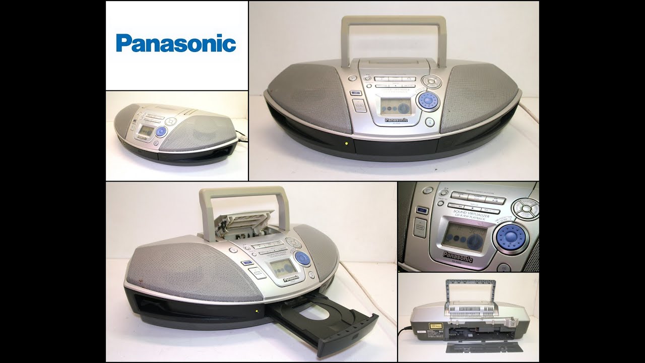Panasonic RX-ES22 CD Radio FM AM Cassette Tape Recorder Boombox - YouTube