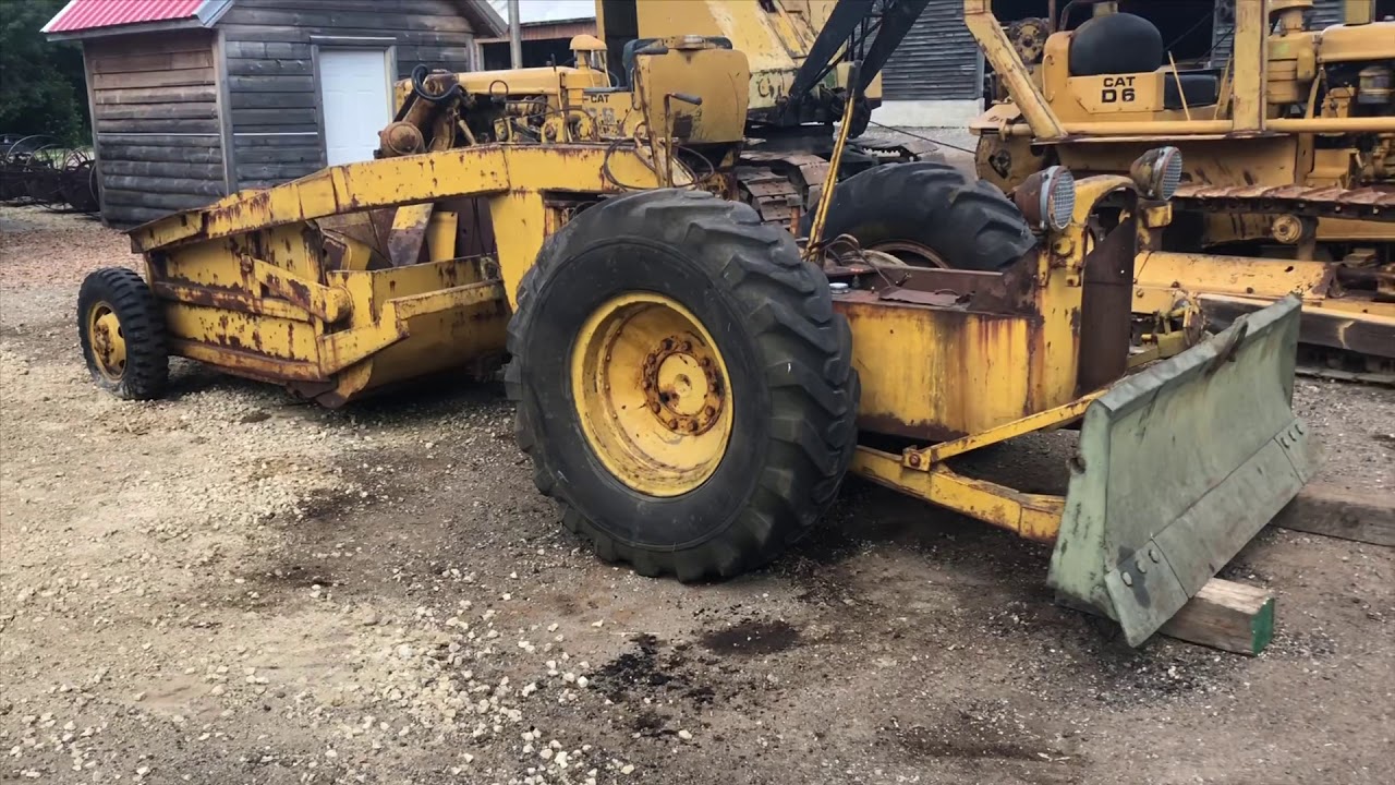 LeTourneau D4 airborne scraper - YouTube