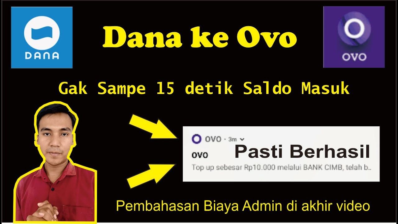 Gak Sampe 15 detik saldo masuk !!! Cara transfer saldo dana ke ovo ...