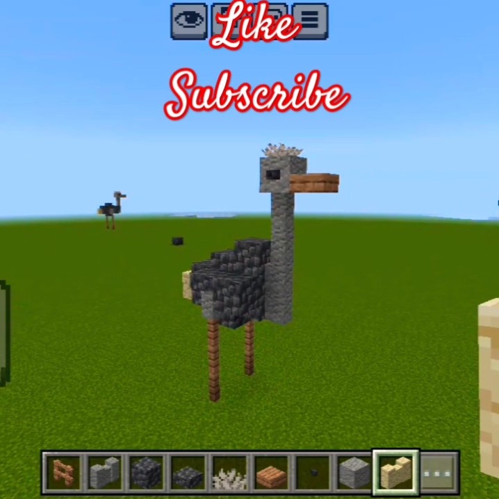 How to make a ostrich in Minecraft 🔥#shorts #ytshorts #minecraft # ...