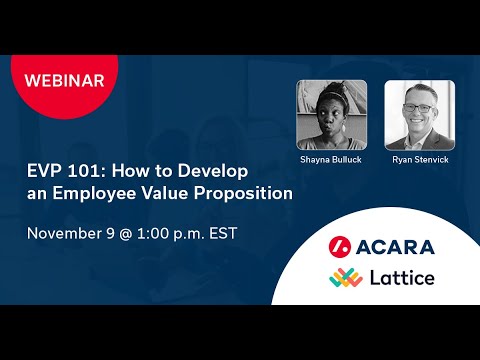 EVP 101 - How to Develop an Employee Value Proposition - YouTube