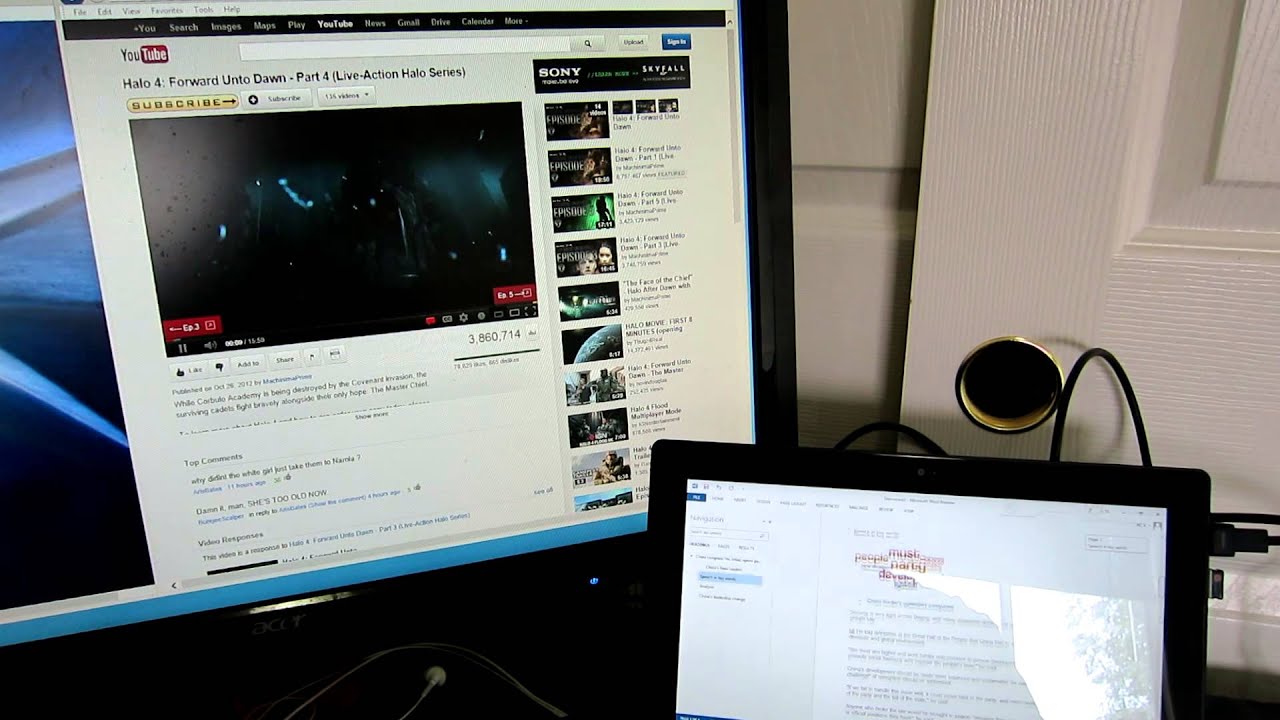 Microsoft Surface: Multi-Monitor Experience - YouTube
