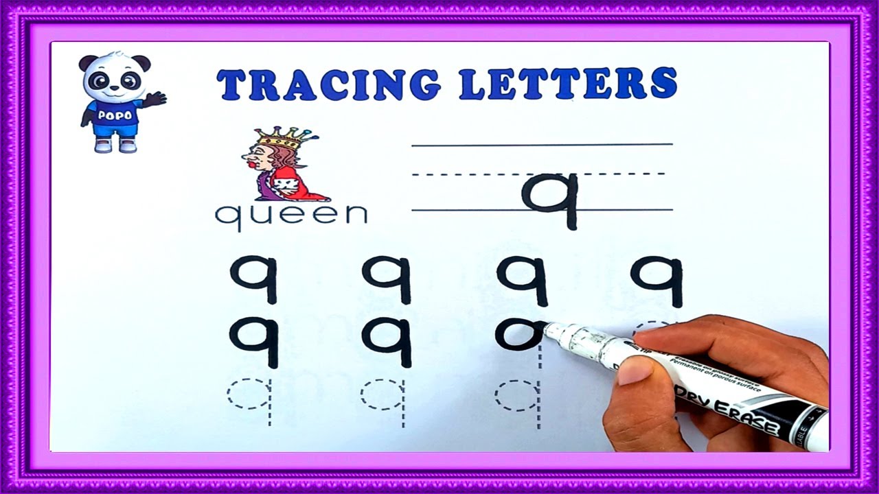 Tracing | Tracing Letter Q | Practice Writing Letter Q | Kids Learning ...