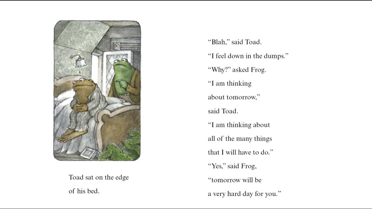 Days with Frog and Toad : Tomorrow - Arnold Lobel - Read Aloud - YouTube