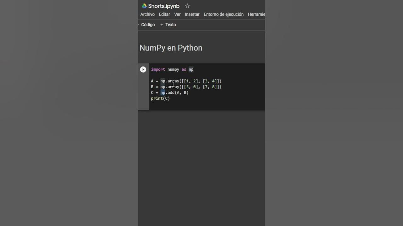 ¿Cómo hacer cálculos matemáticos avanzados con NumPy en Python rápidamente? 🔥 - YouTube