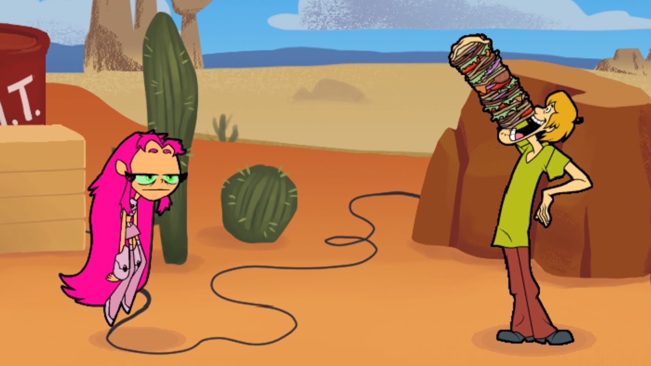 Scooby-Doo: Jump Jousts Jam - Starfire Has To Watch Shaggy Devour His ...