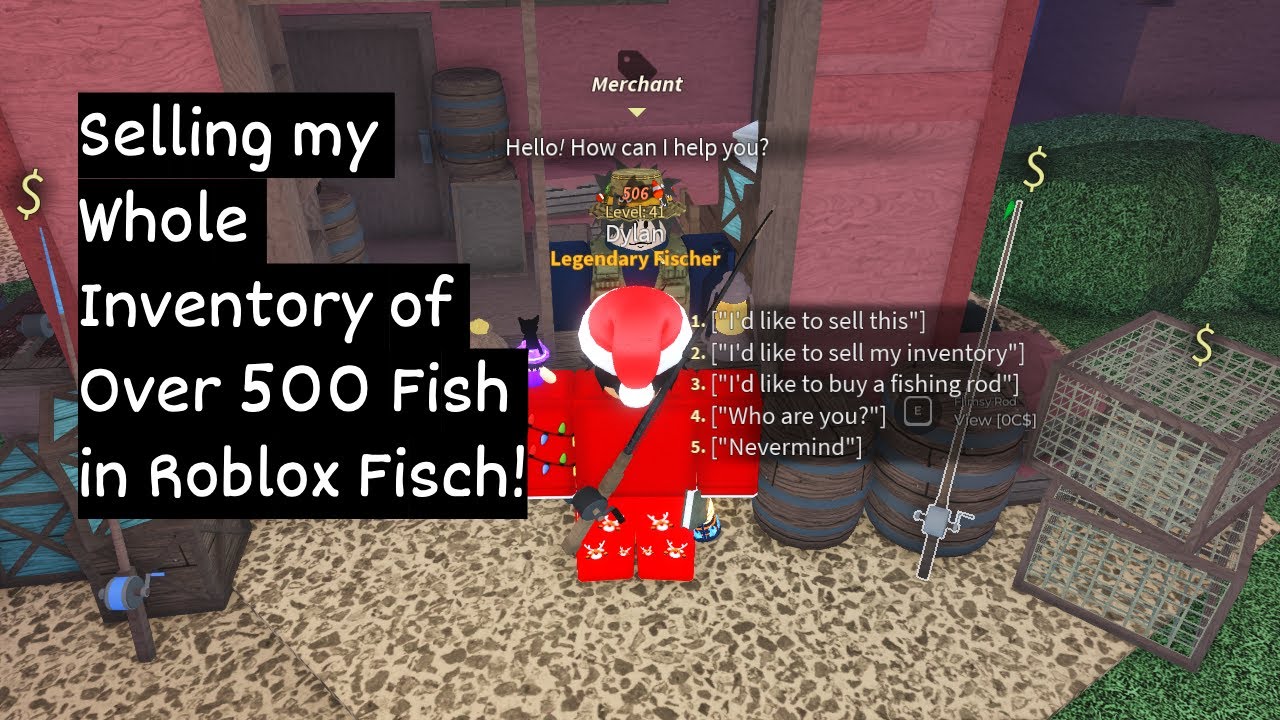Selling my Whole Inventory of Over 500 Fish in Roblox Fisch! - YouTube