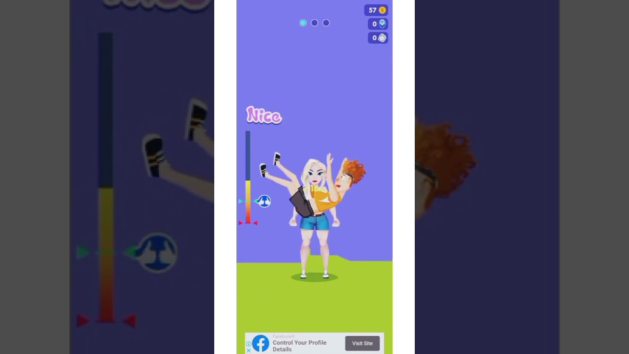 trying new game lady toss,# op bp ho short ,# training short Samsung A2 ...