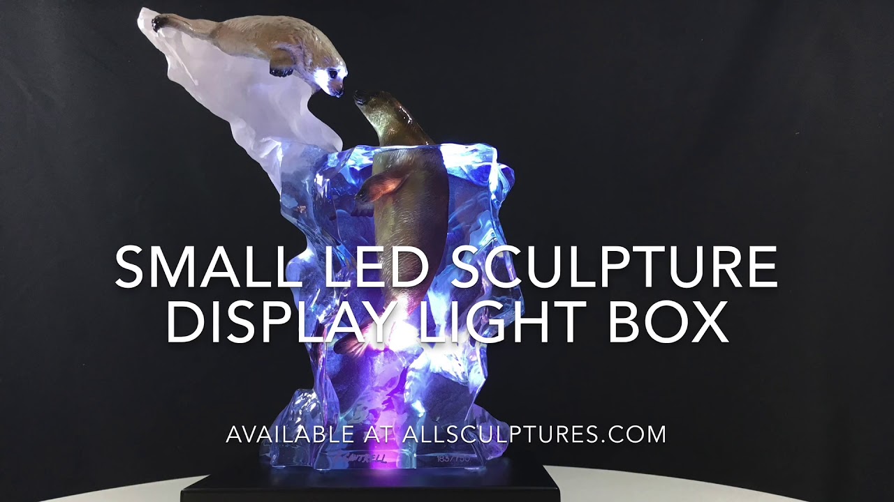 Small LED Sculpture Display Light Box - YouTube