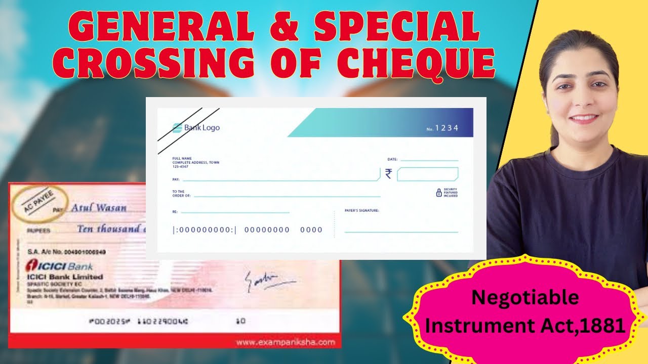 📃General & Special Crossing of Cheque | Pay to a banker | UGC NET | JRF ...