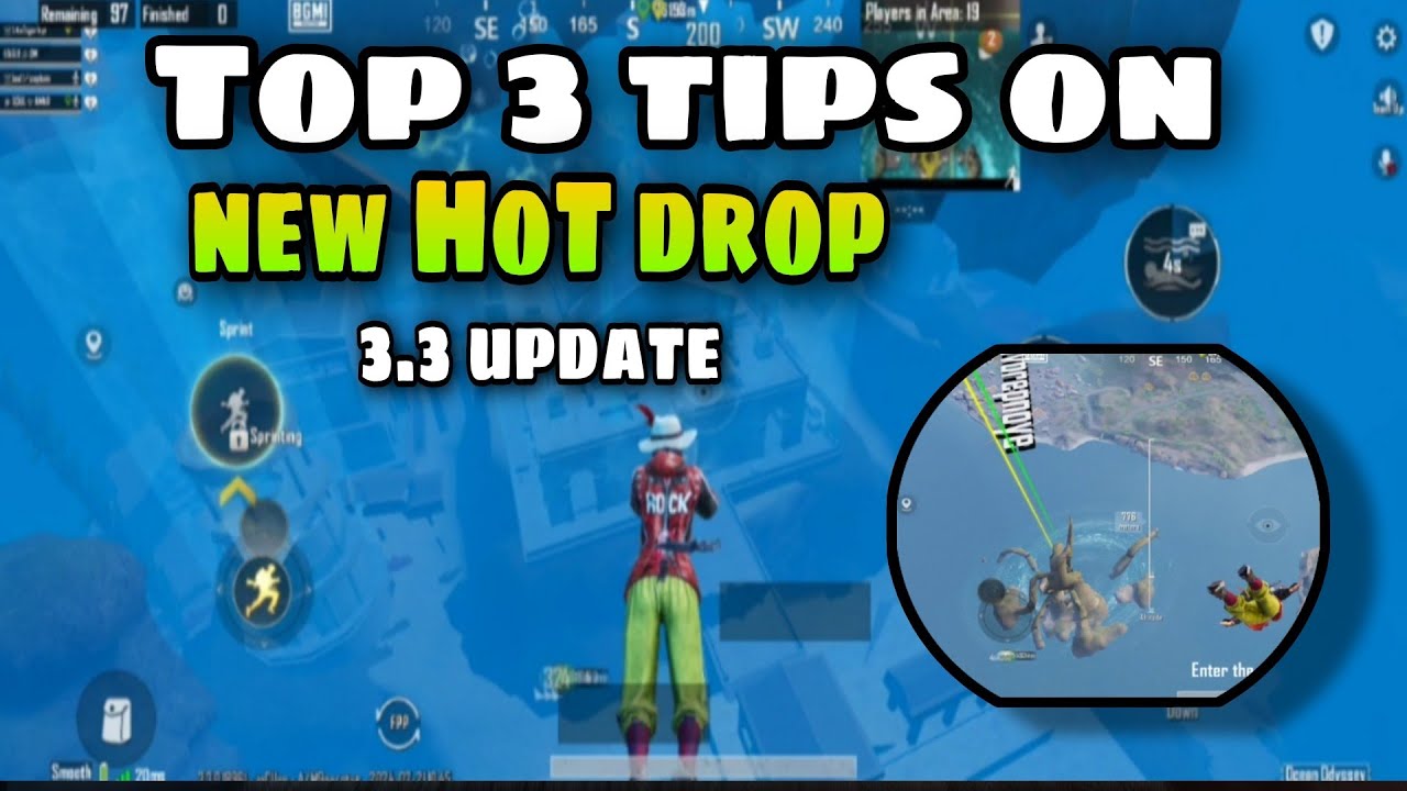 bgmi new update top 3 tips and how to survive hot drop #bgmi - YouTube