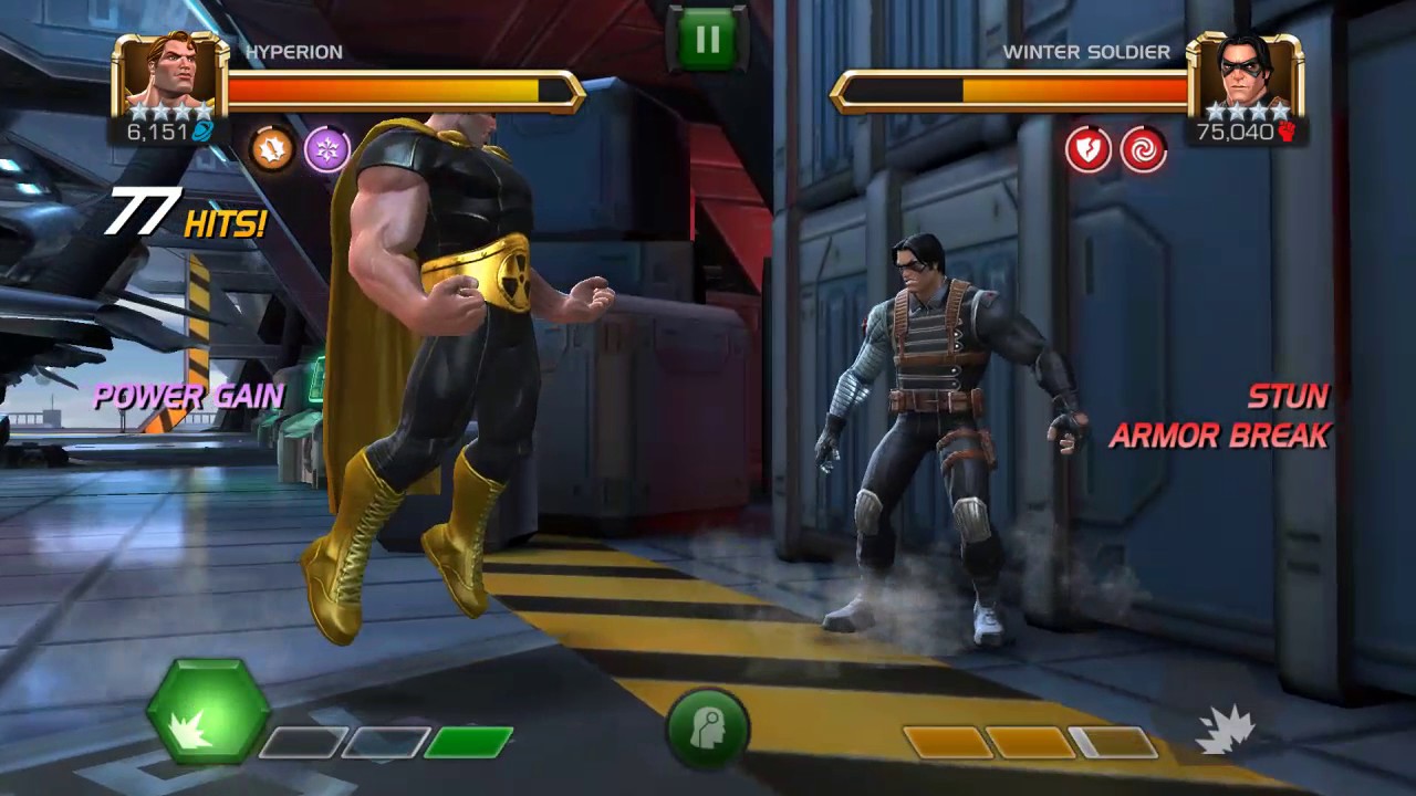 Mcoc: R5 Hyperion Gameplay Vs RoL Winter Soldier - YouTube