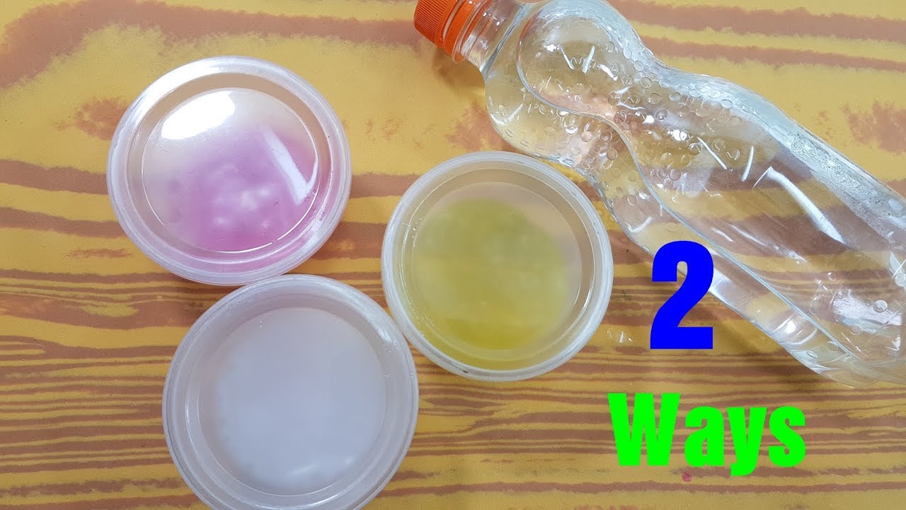2 Ways Water Slime , Testing NO GLUE Water Slime Recipes - YouTube