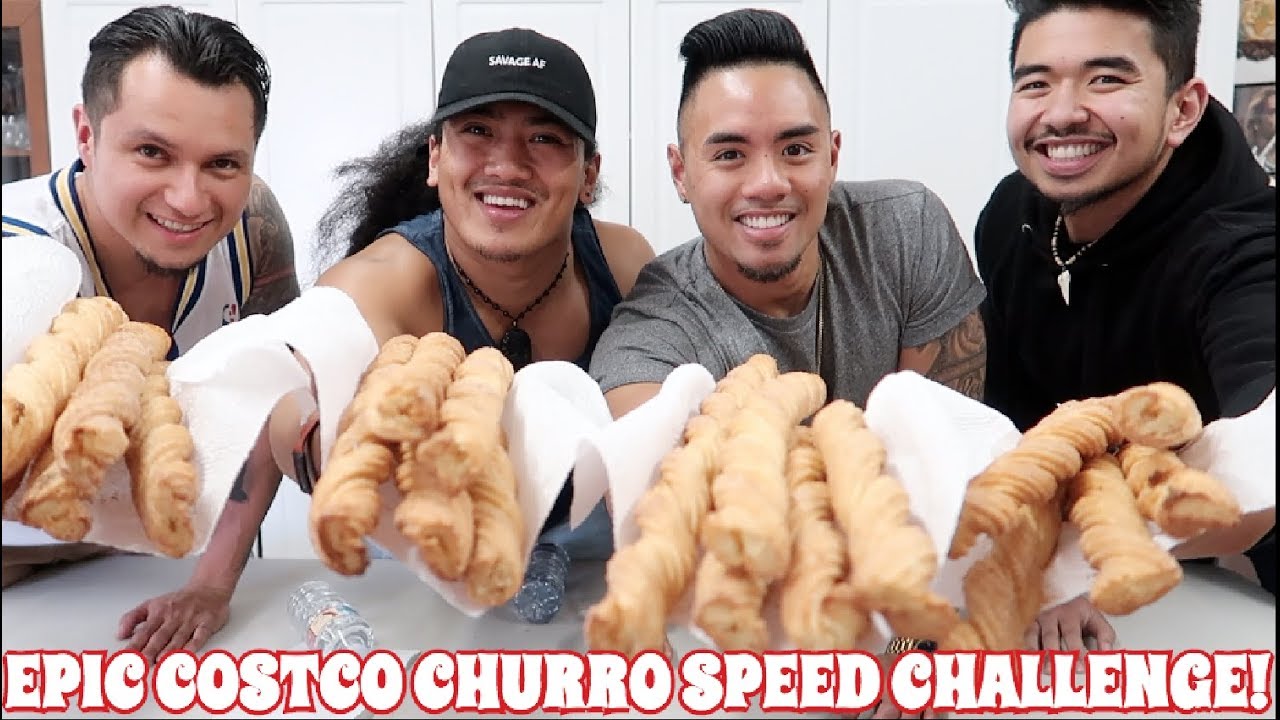 EPIC COSTCO CHURRO SPEED CHALLENGE! EAT OFF | MONTHLY TOURNAMENT - YouTube