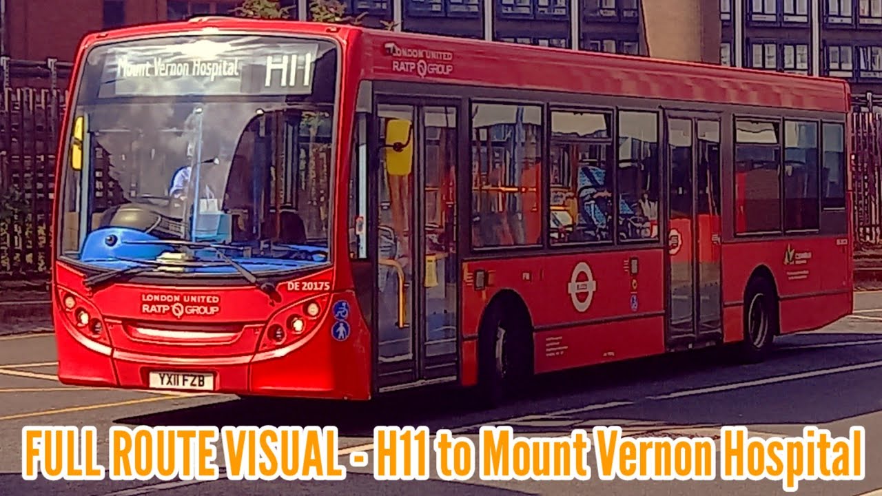 Full Route Visual | London Bus Route H11 - Harrow to Mount Vernon ...