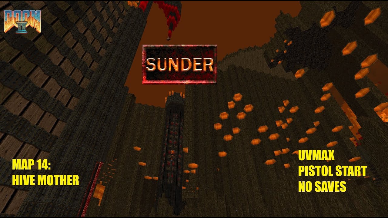 Doom II - Sunder - Map 14: Hive Mother - UVMAX (23:54) - YouTube
