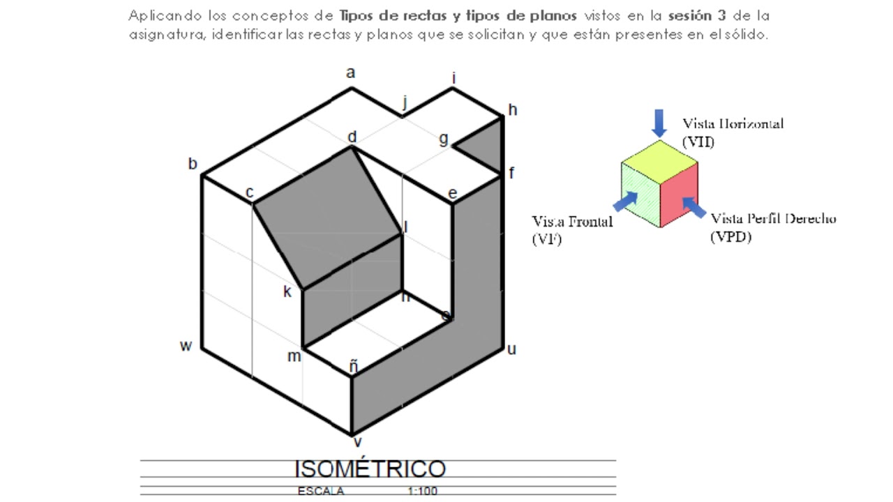 S10 Vistas e Isométrico Volumen Recto - YouTube