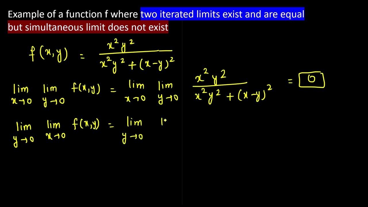 3. Question on Iterated and simultaneous limit - YouTube