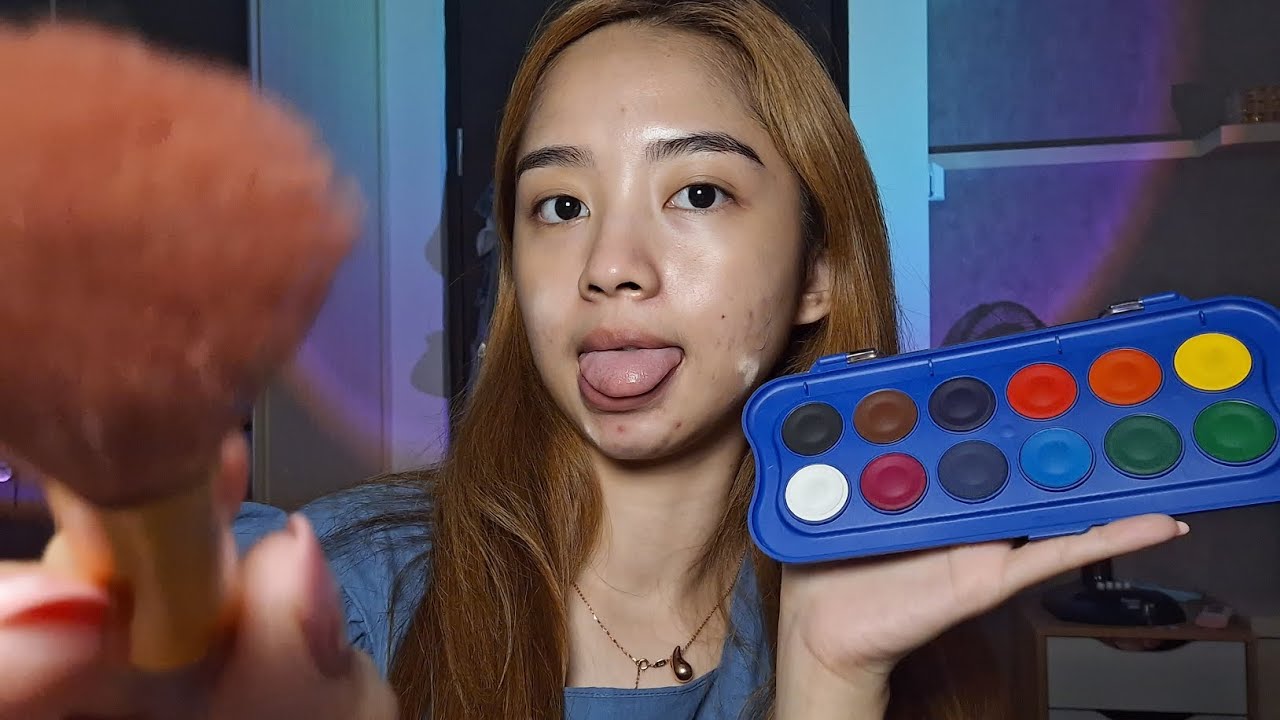 ASMR spit painting colors to you 😋💦 - YouTube