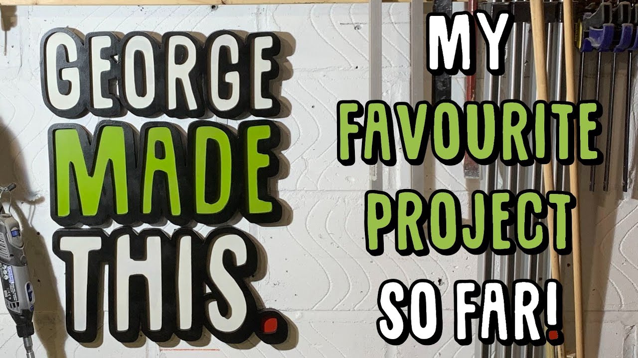 How I Made My Logo Sign! My FAVOURITE Project So Far! // Sign Making ...