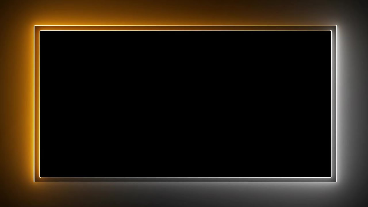 Neon Light Border | Frames Template Video | Glowing Frame Black Screen ...