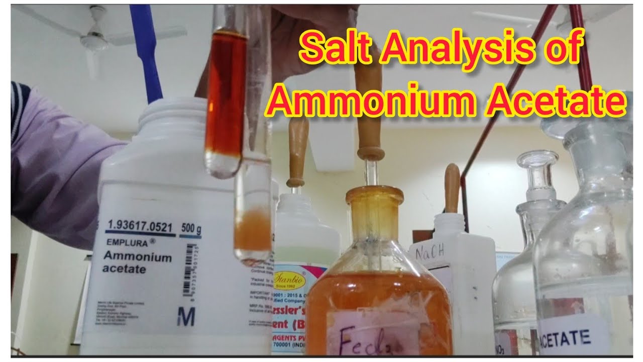 Salt Analysis of Ammonium Acetate #saltanalysis #chemistryclass12 # ...