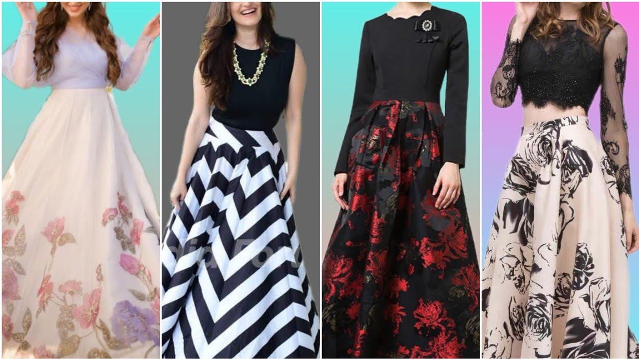 Attractive and beautiful school/ college function skirts dresses design ...