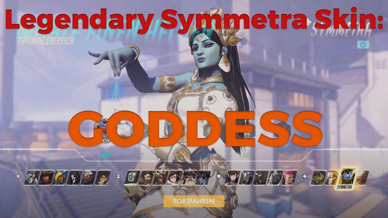 OVERWATCH | New Symmetra Legendary Skin: Goddess | Pre-View | Ingame ...