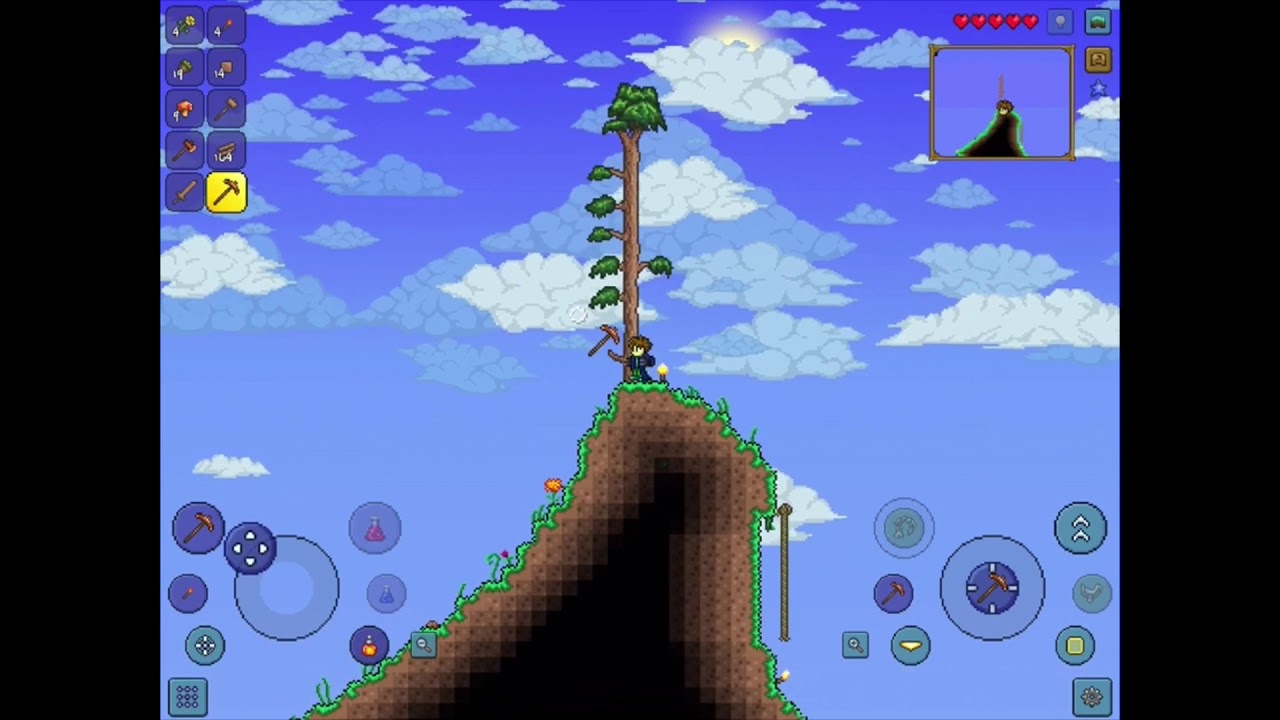 Terraria ep 2 the Adventure past the wood age has set sail - YouTube