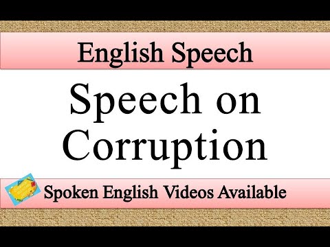 Speech on Corruption in English | Corruption speech in english | Best ...