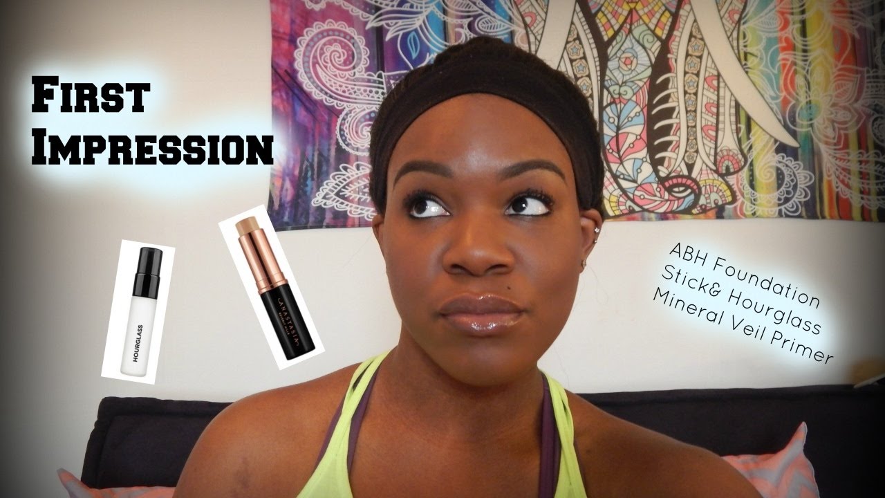 First Impression| ABH Stick Foundation+ Hourglass Mineral Veil Primer ...