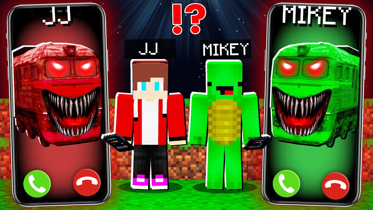 JJ Train vs Mikey Train CALLING to JJ and MIKEY at 3:00am ! - Minecraft ...