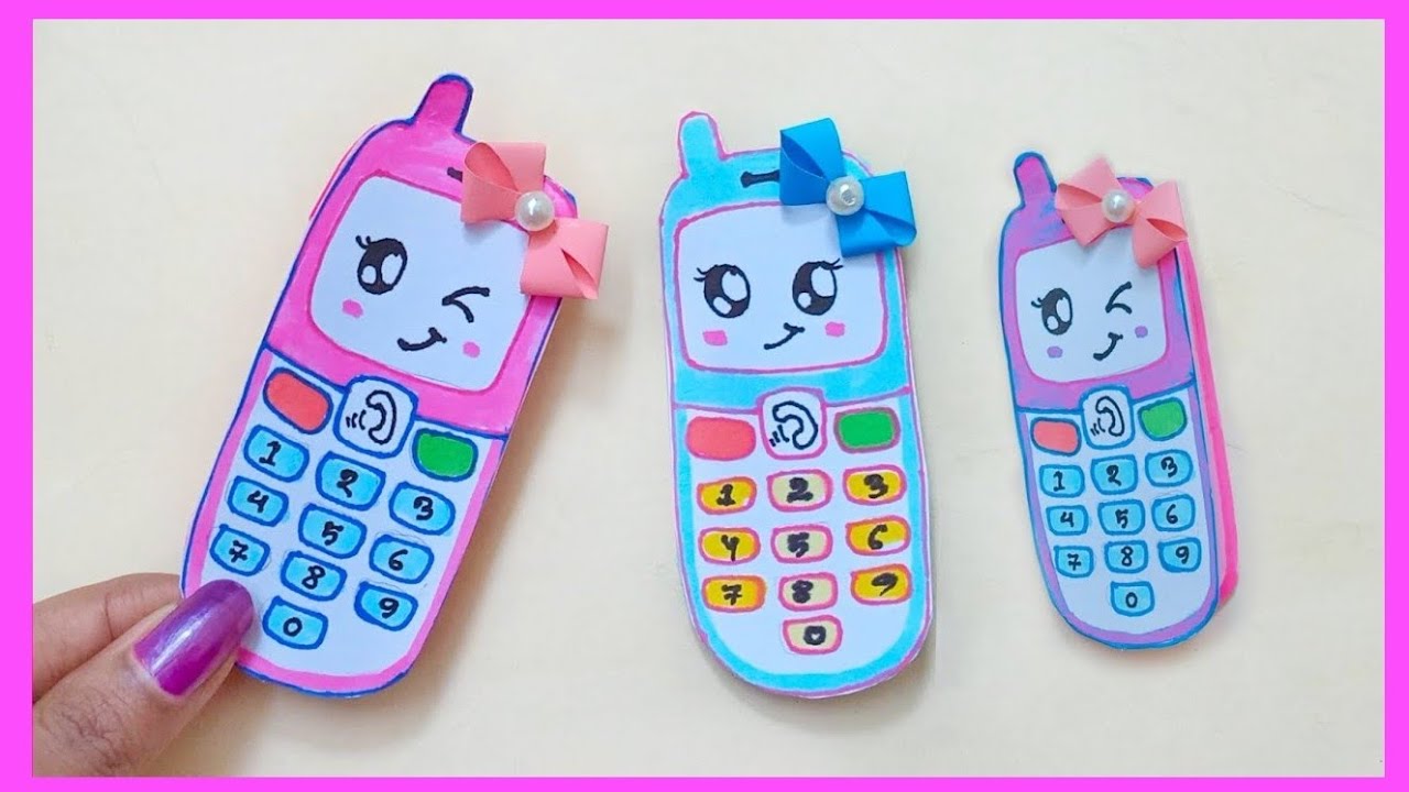 Handmade Cute Mobile Set | Paper Folding Mobile | Paper Phone | DIY ...