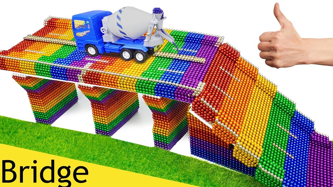 DIY- How to Make Mini Bridge Model from Magnetic Balls ( Satisfying ...