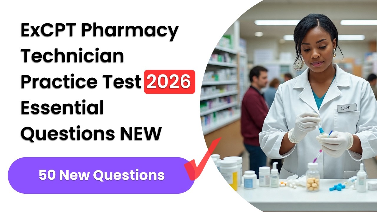ExCPT Pharmacy Technician Practice Test 2026 | 50 Essential Questions ...