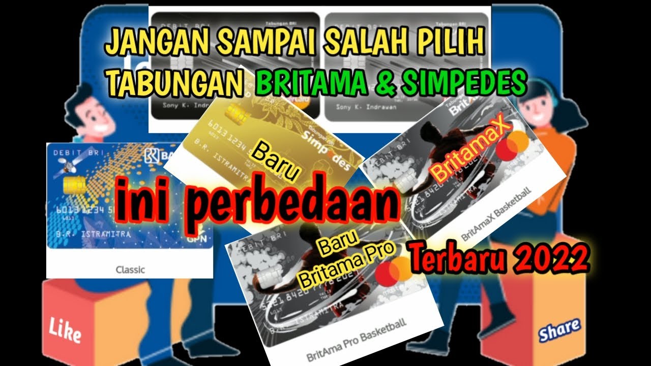 Perbedaan dari Rekening BRI Britama dan Simpedes Terbaru 2022 - YouTube