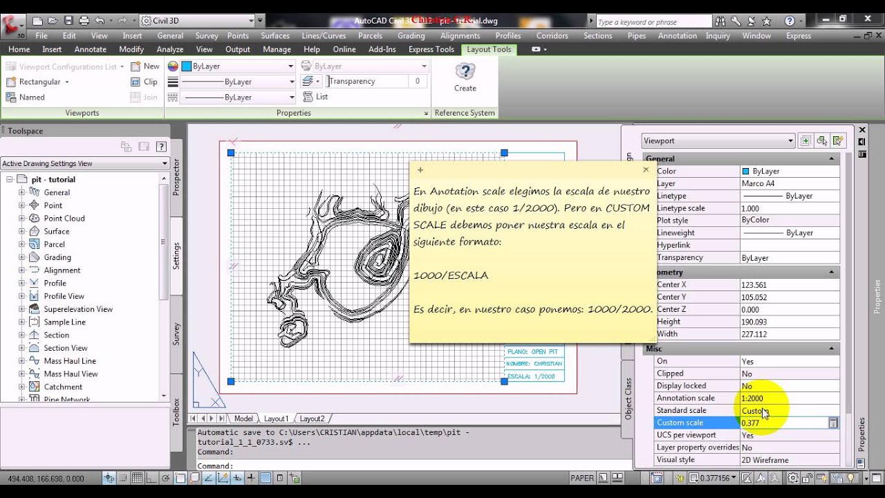 3 - Escalar y Plotear en Layout - AutoCAD C3D - YouTube