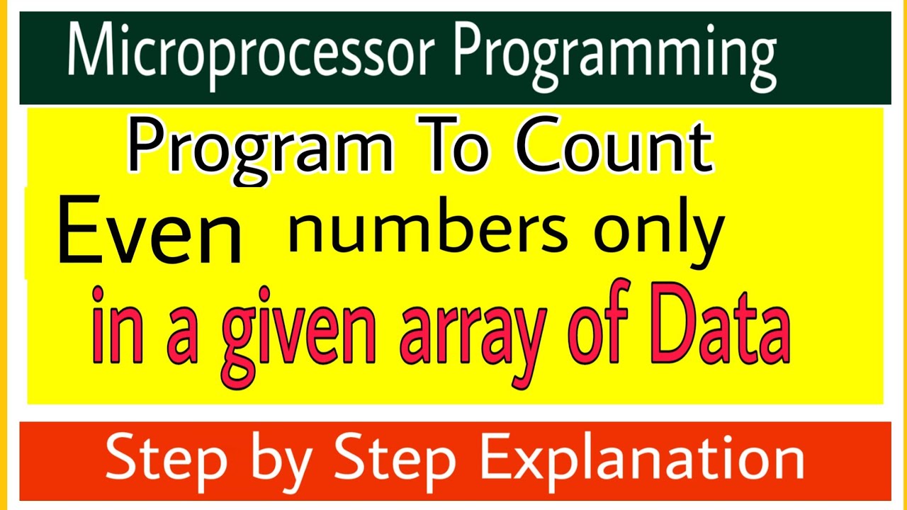 A Program To Count Number Of Even Numbers In A Given Array In A Program To Count Number Of Even Numbers In A Given Array In
