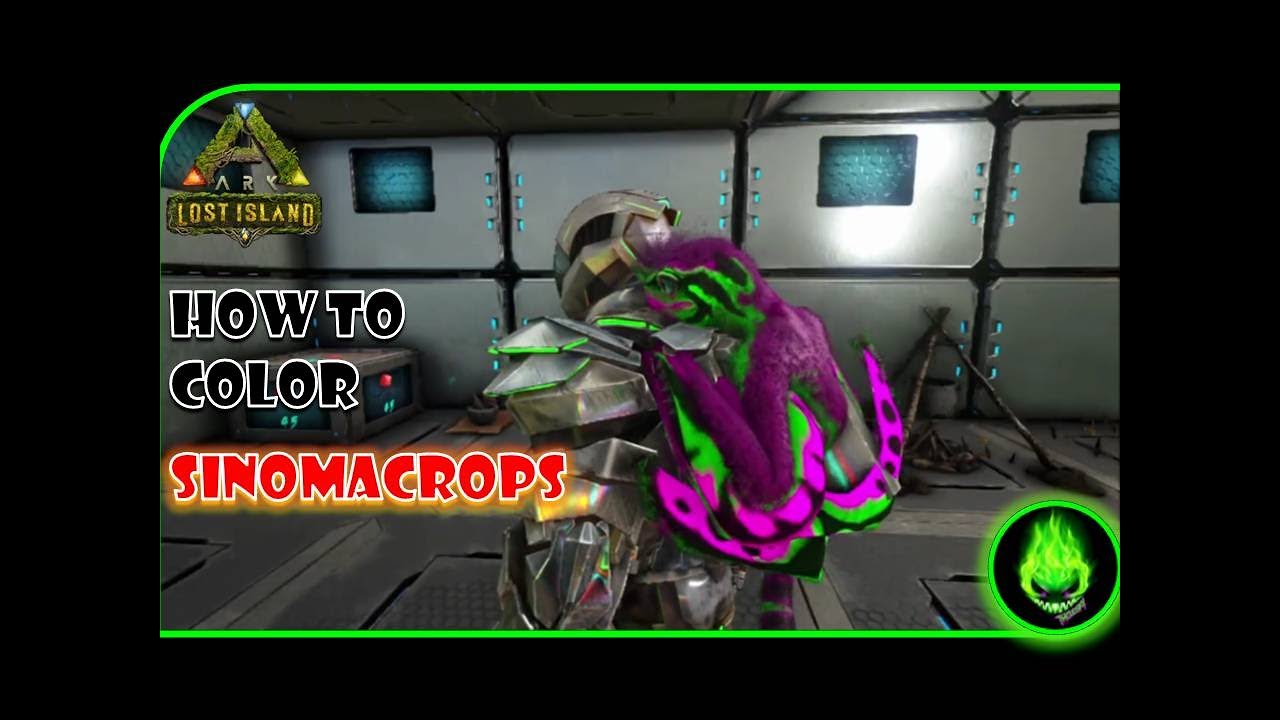 ARK: LOST ISLAND - HOW TO COLOR A SINOMACROPS ON PS4/XBOX! - YouTube