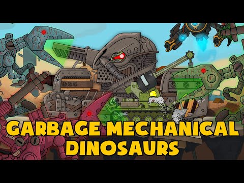 Garbage mechanical dinosaurs - Cartoons about tanks - YouTube