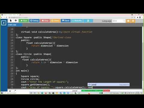 C++ Abstract class example - YouTube